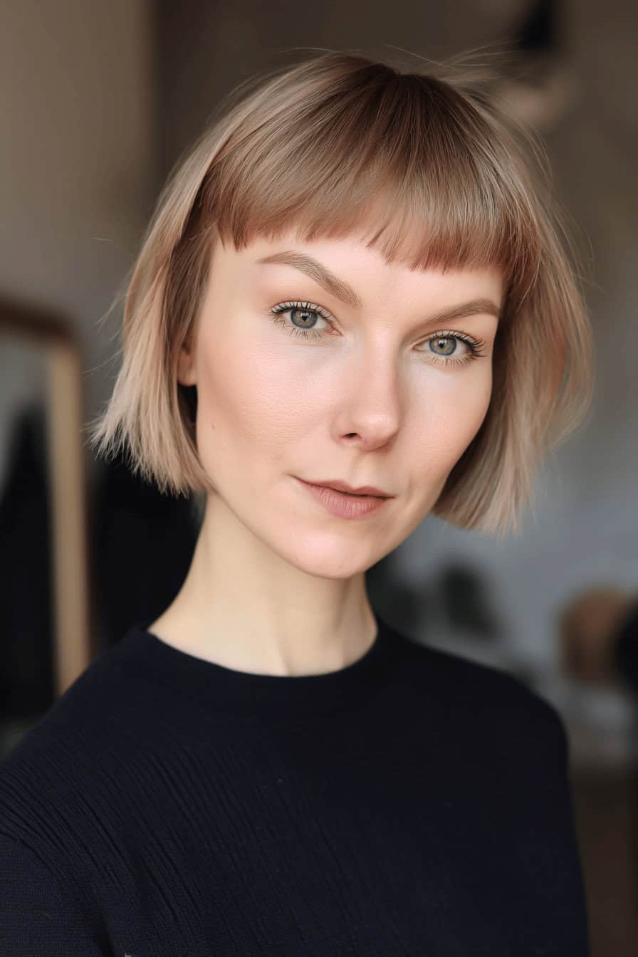 15 Stilvolle Bob mit Pony Frisuren für jeden Haar-Typ und Anlass ...