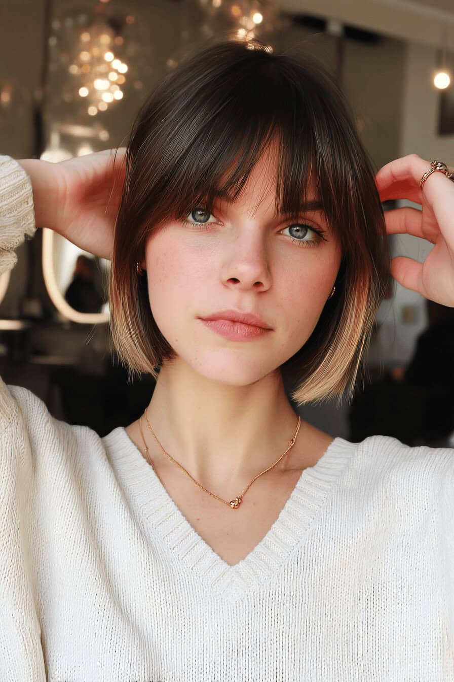 15 Stilvolle Bob mit Pony Frisuren für jeden Haar-Typ und Anlass ...