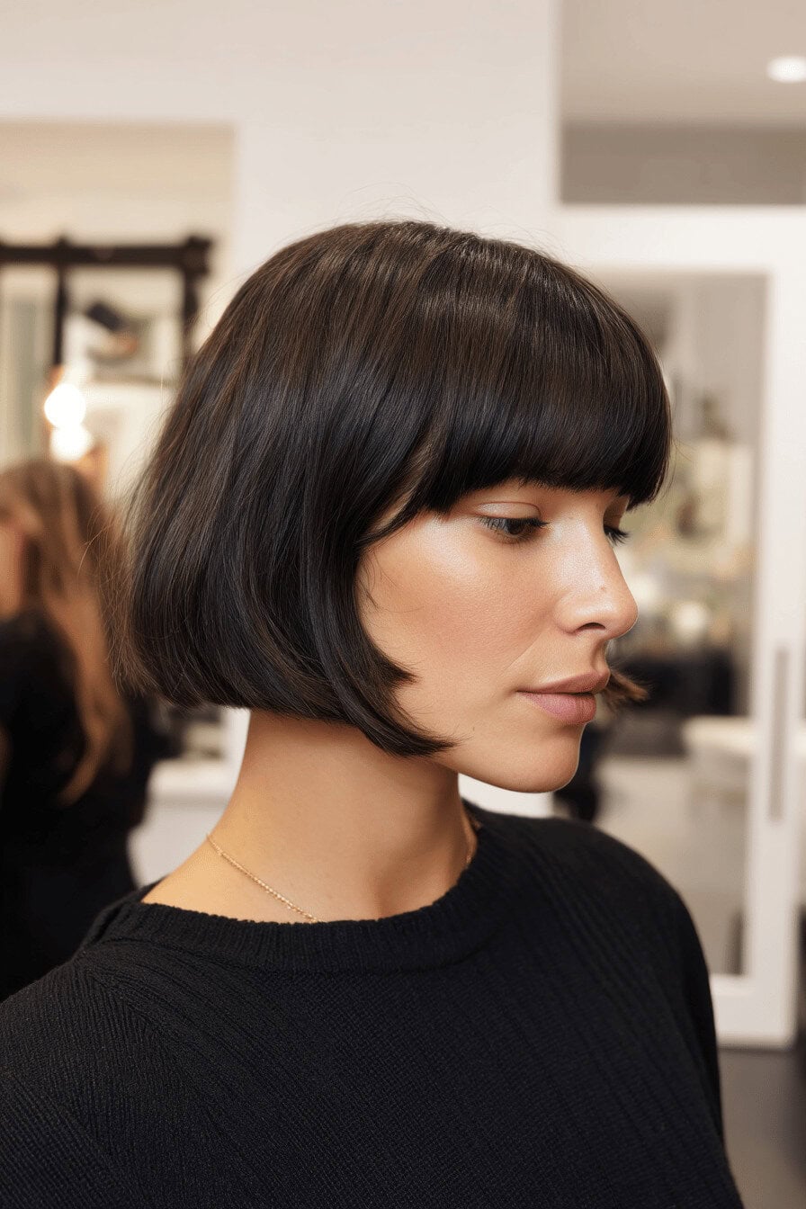 15 Stilvolle Bob mit Pony Frisuren für jeden Haar-Typ und Anlass ...
