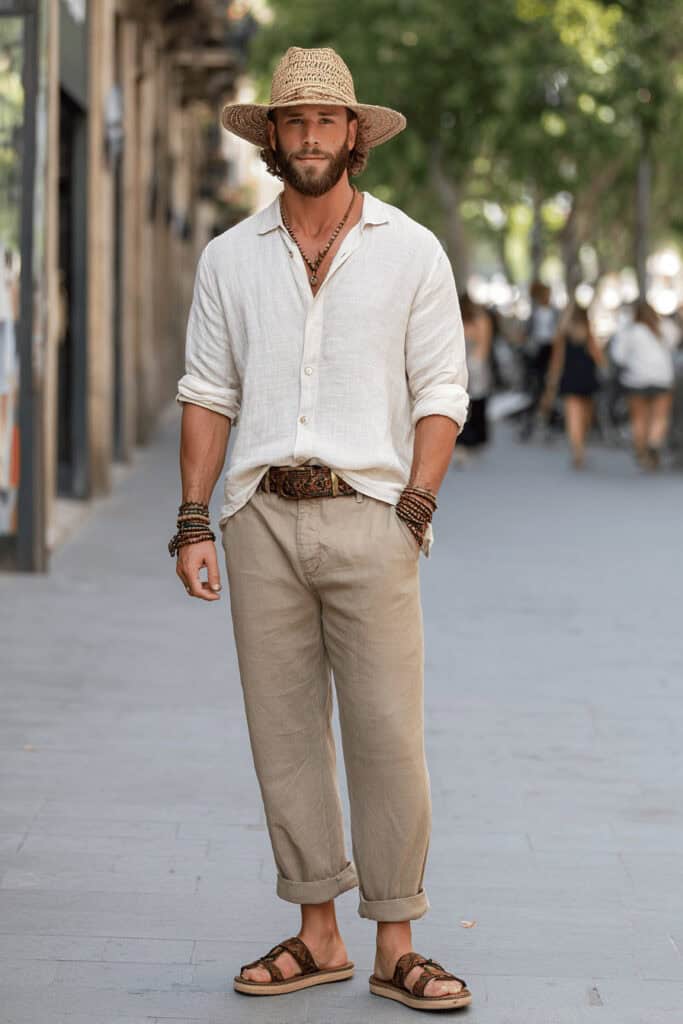 Von Leinen bis Layering: 32 inspirierende Boho Style Pieces für Männer ...